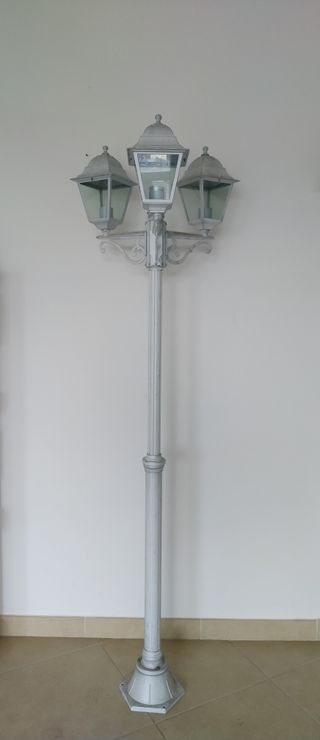 Lampione da esterni bianco nuovo