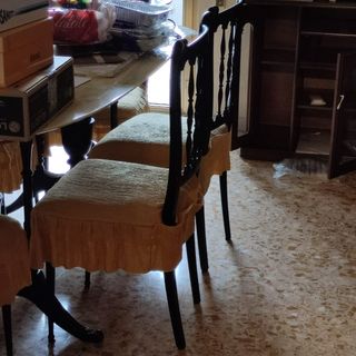 set 6 sedie in legno scuro