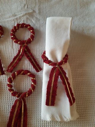 Set 10 Portatovaglioli 🎄 fatti a mano in m/lana