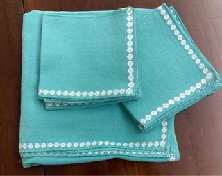 Tovagliato in cotone per 12 colore Tiffany