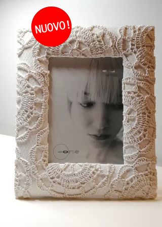 Portafoto da tavolo con effetto pizzo (Nuovo)