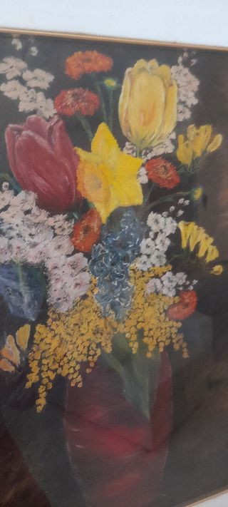quadro tema fiori e cornice