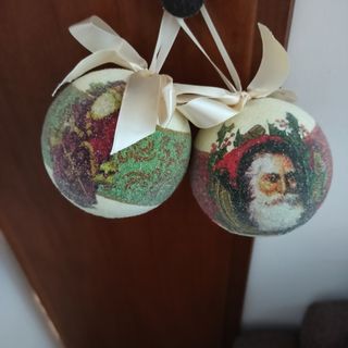 2 sfere natale vintage 