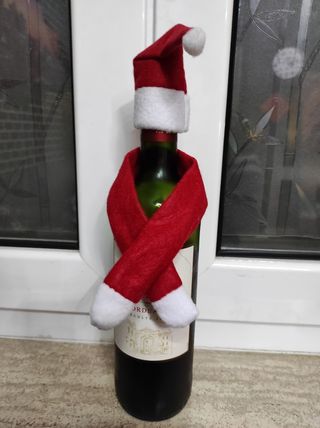 decorazione natale per bottiglia tavola