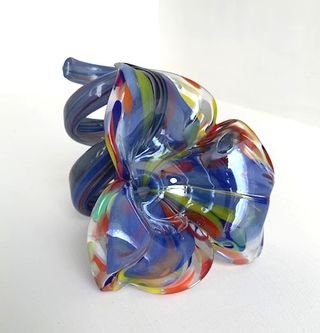 FIORI IN VETRO MURANO  PORTACANDELA 18 PZ Piu 6 bi