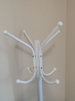 Attaccapanni Appendiabiti in Metallo Bianco 175cm