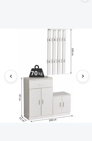 mobili ingresso bianco scarpiera attaccapanni