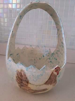 Cestino in decoupage ideale come porta pianta