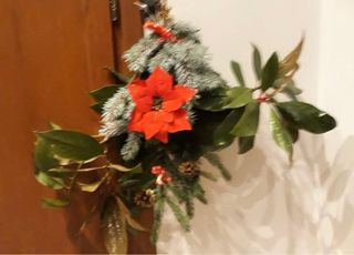 Ghirlanda Natalizia fatta a mano con materie vero