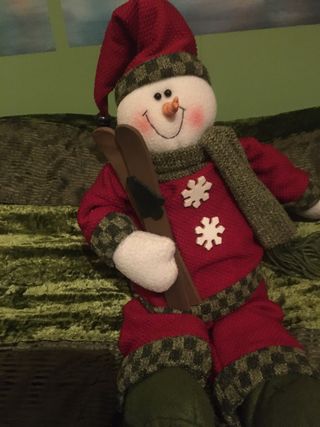 Pupazzo sciatore di Natale 