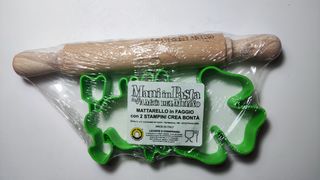 Mattarello in faggio con 2 stampini-made in Italy 