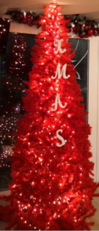 albero di Natale rosso 