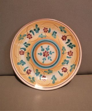 Piatto ceramica decorato a mano