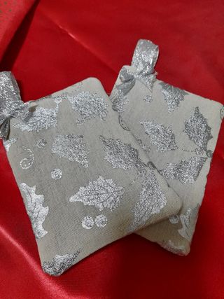 presine natalizie  2 foglie argento