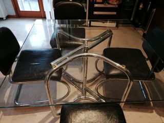 tavolo cristallo e 4 sedie