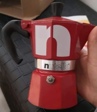 Moka Bialetti marchiata Nutella NUOVA 3 tazze