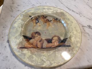 Centrotavola vetro decoupage 