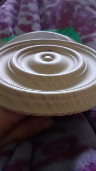 Coppia rosone decoro in legno 