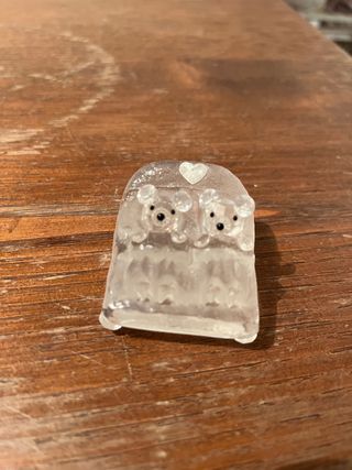 Soprammobile vetro opaco e cristallo