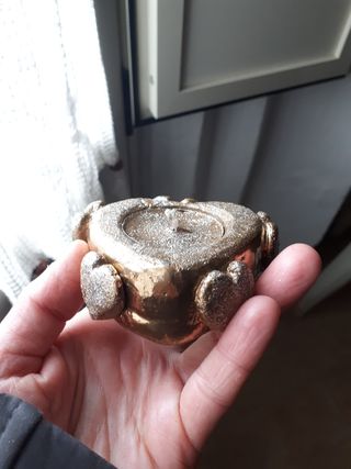 portacandela a cuore cromato