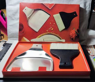 Raccogli briciole inox con spazzola in nailon  