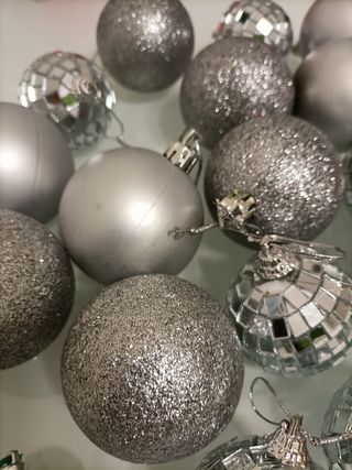 palline argento natale