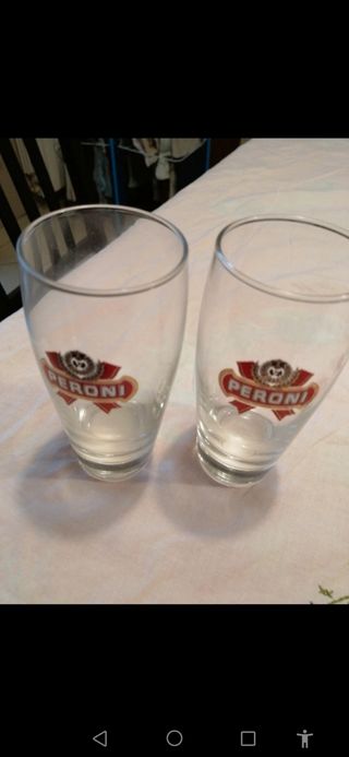 2 bicchieri originali Birra Peroni 