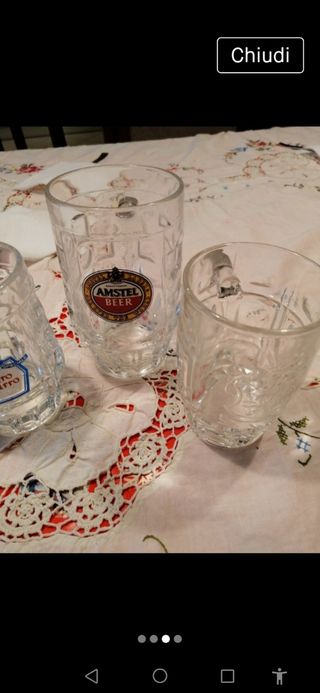 3 boccali birra 1 grande 2 più piccoli 
