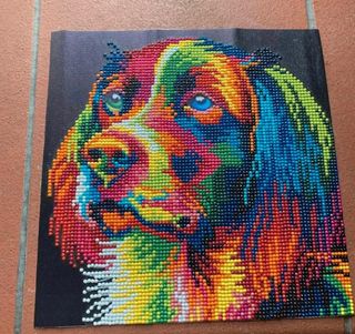 Diamond painting cane HA PERSO QUALCHE BRILLANTINO