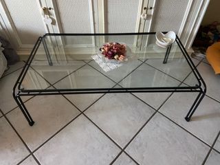 Tavolino ferro e vetro 