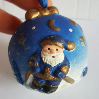 Pallina di Natale in ceramica da appendere 