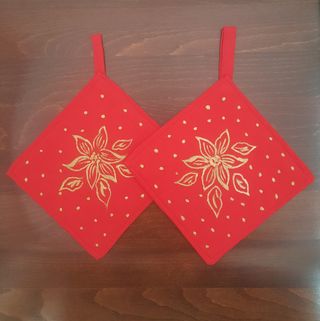 2 presine realizzate e decorate a mano cm.14