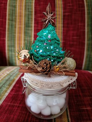 barattolo di natale luminoso