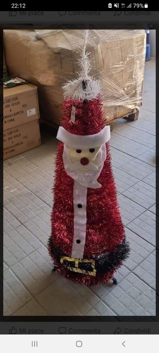 Albero Babbo Natale a scomparsa altezza 1 metro 10