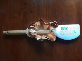 Spatola in silicone e formina biscotto Natale