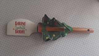 Spatola in silicone e formina biscotto Natale