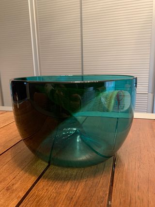 Ciotola VENINI in vetro di Murano colore blu e ner