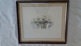 Quadro cornice in legno vetro ponte vintage casa