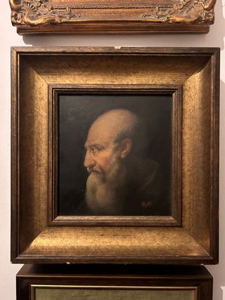 Quadro olio su tavola datato 1946