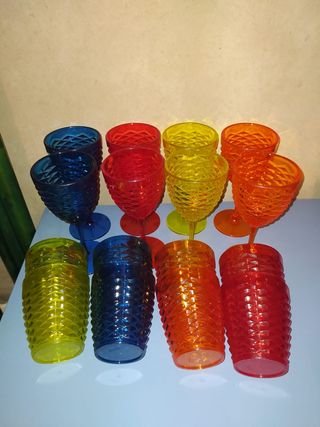 8 calici + 8 bicchieri grandi