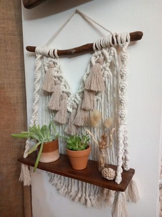 mensola  in macrame
