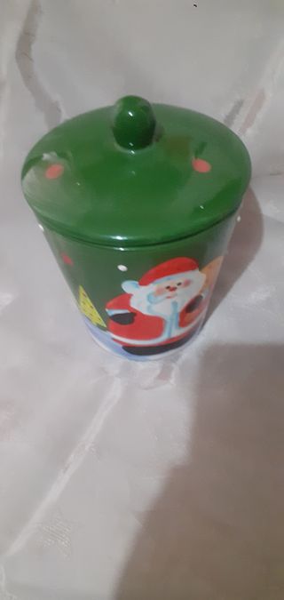 Barattolo natalizio in porcellana