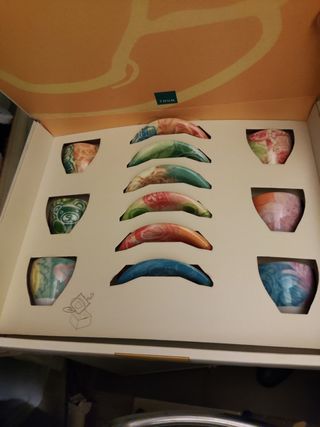 servizio sei tazzine con piattini thun