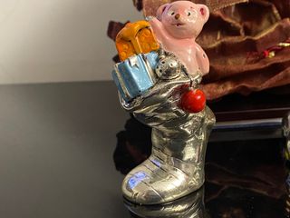 Decoro di Natale argentato