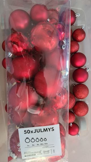Set 50 palline di Natale Ikea rosse