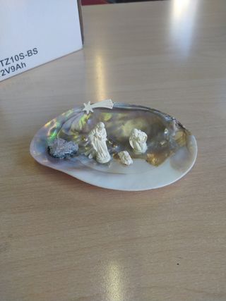 presepio natività su madreperla