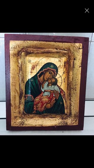 Icona bizantina dipinta a mano 