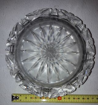 Due massicci posacenere in cristallo Vintage