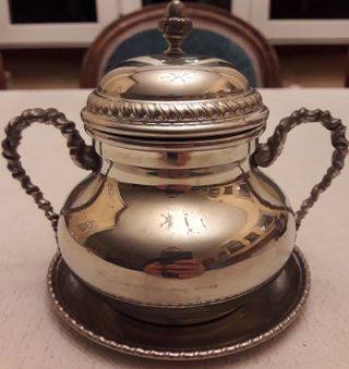 Zuccheriera vintage, in peltro al 95 % Frasio