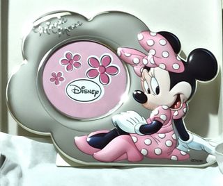 Cornice Disney Minnie rosa in argento
